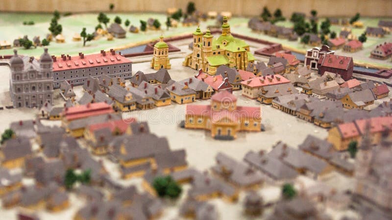 Old town scale model stock image. Image of bridge, construction - 149384701