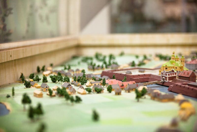 Old town scale model stock image. Image of local, forest - 153267239