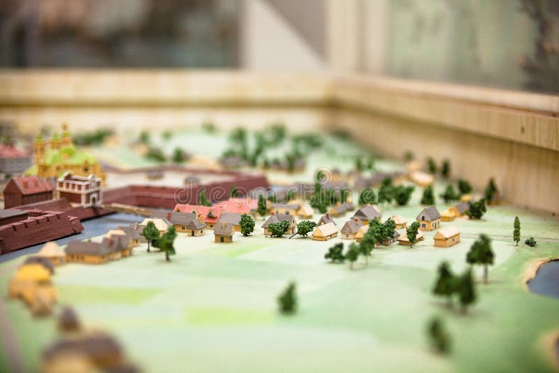 Old town scale model stock photo. Image of field, bridge - 172413264