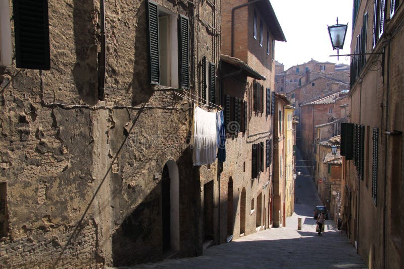 Old town of Siena stock photo. Image of chianti, accommodations - 14425002