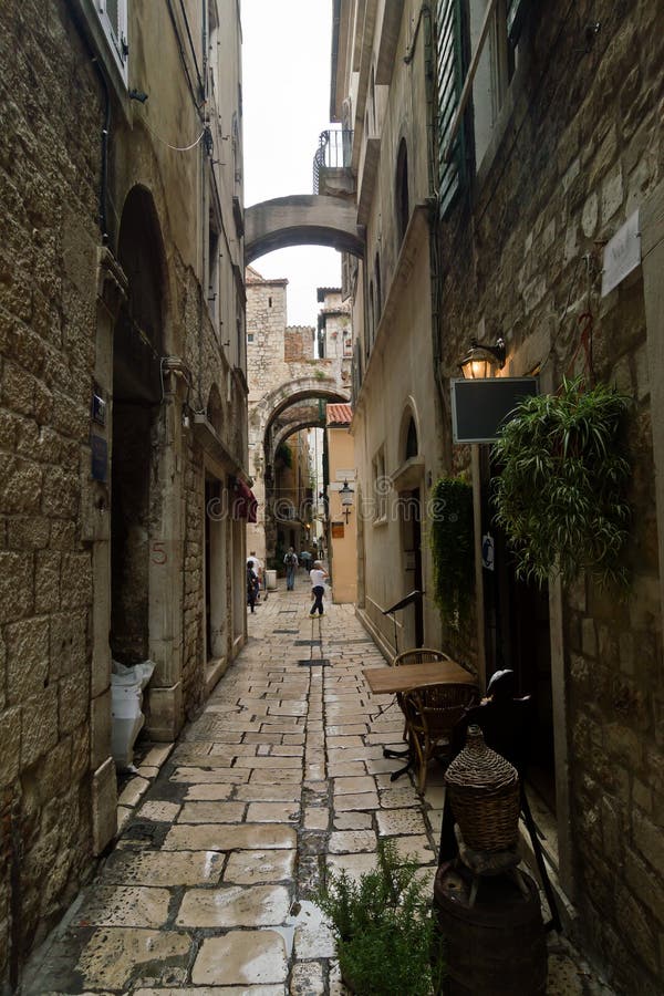 Old Town in Split, Croatia stock image. Image of croatia - 146915641