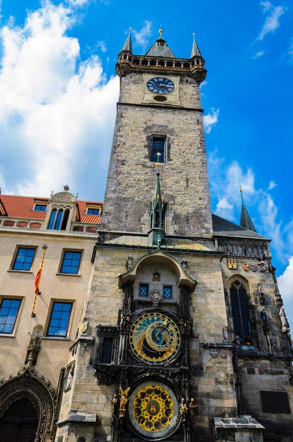 Old Town Square Astronomical Clock Stock Image - Image of landmark ...