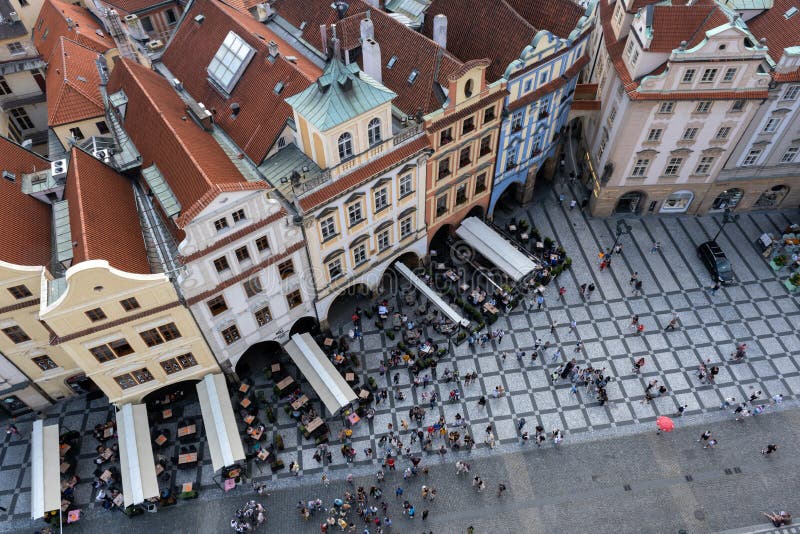 Old Town Square from Old Town Hall Editorial Photo - Image of roof ...