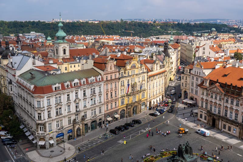 Old Town Square from Old Town Hall Editorial Image - Image of houses ...
