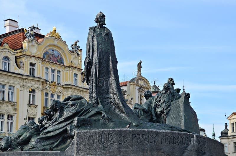 Old Town Square, Prague stock photo. Image of heretic - 71338172