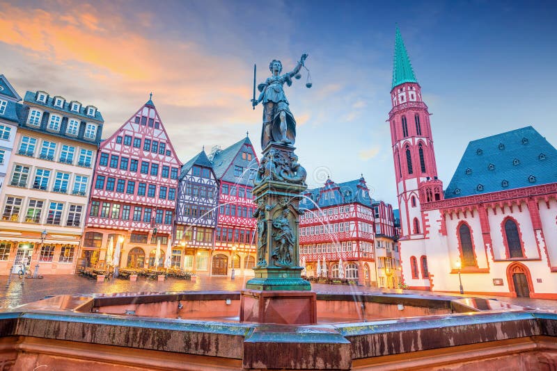 Romerberg, Frankfurt, Germany Stock Photo - Image of landmark ...