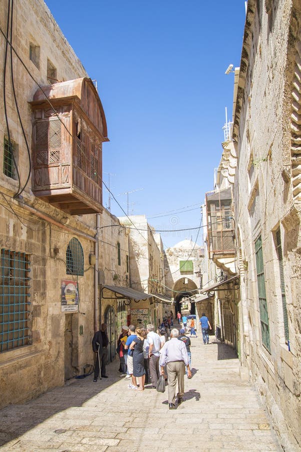 Old Town Street in Jerusalem Israel Editorial Stock Photo - Image of ...