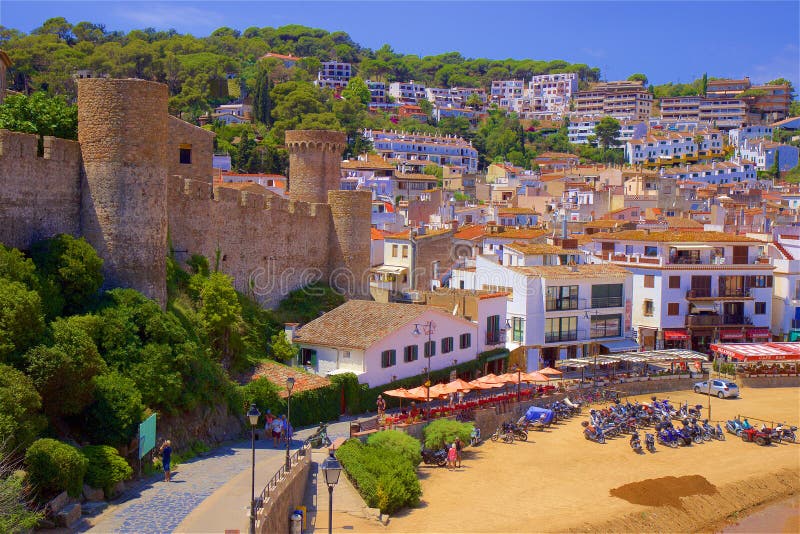 Old Town in Tossa De Mar, Spain Editorial Stock Photo - Image of summer ...