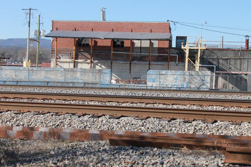 Old town with train tracks stock photo. Image of christmas - 107211244