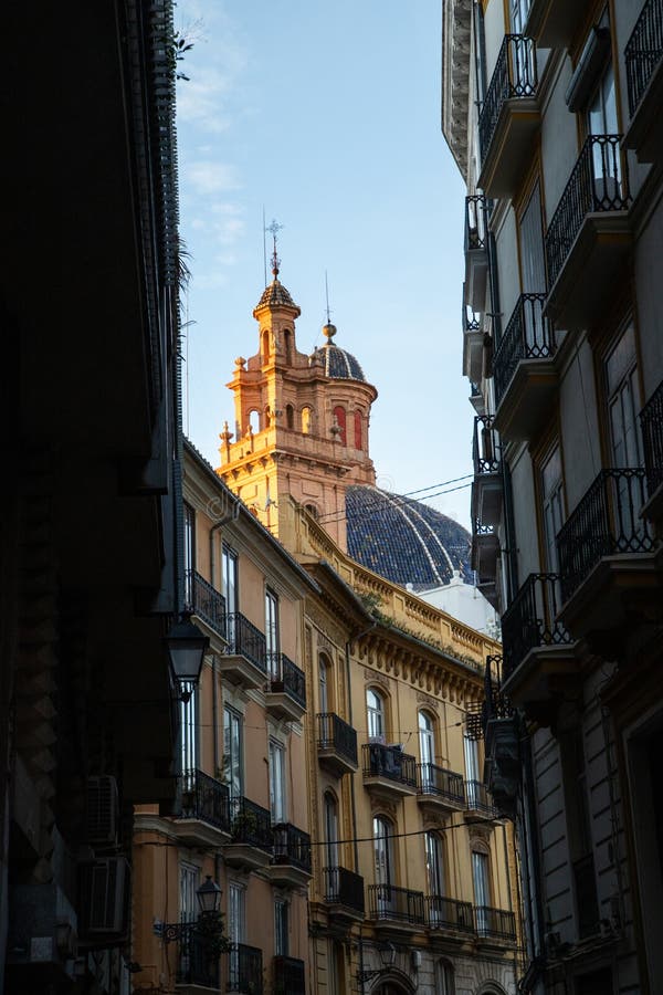 Old Town of Valencia Street View Stock Image - Image of view, valencia ...