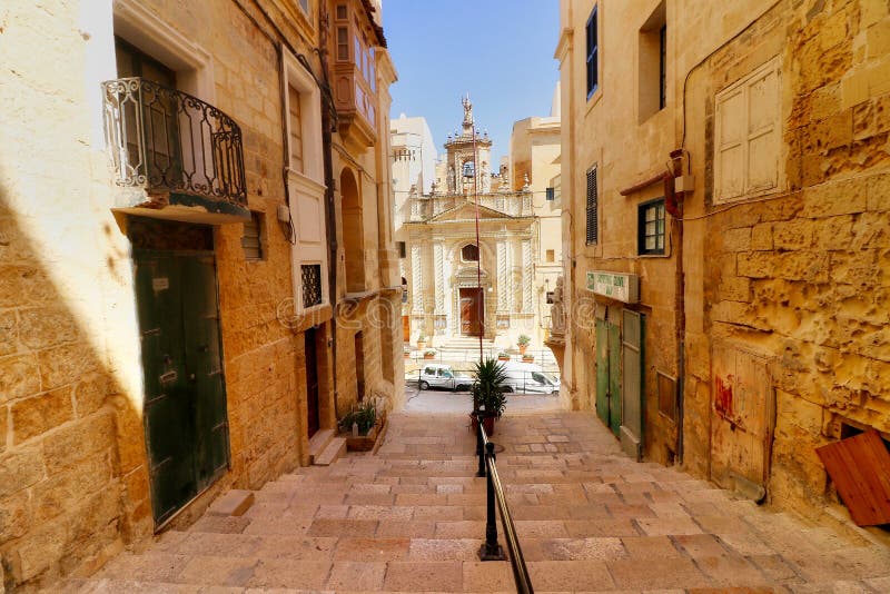 Old town of Valetta, Malta editorial photo. Image of design - 116165841