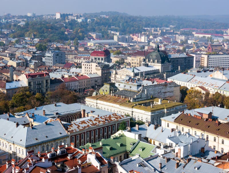 Old Town View, Lviv editorial stock photo. Image of medieval - 63043288
