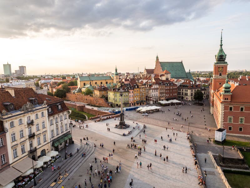 Old Town of Warsaw editorial photo. Image of street, attraction - 58855776