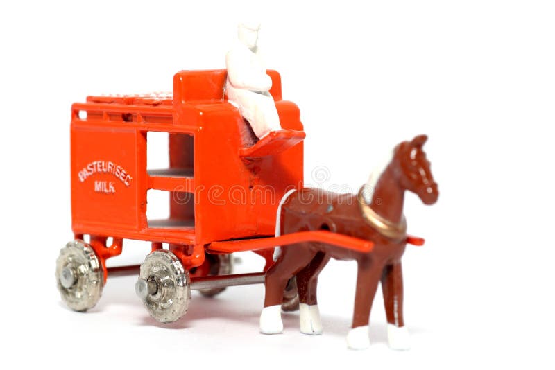 Old Toy Car Horse Drawn Milk Float #2 Stock Image - Image of collection ...