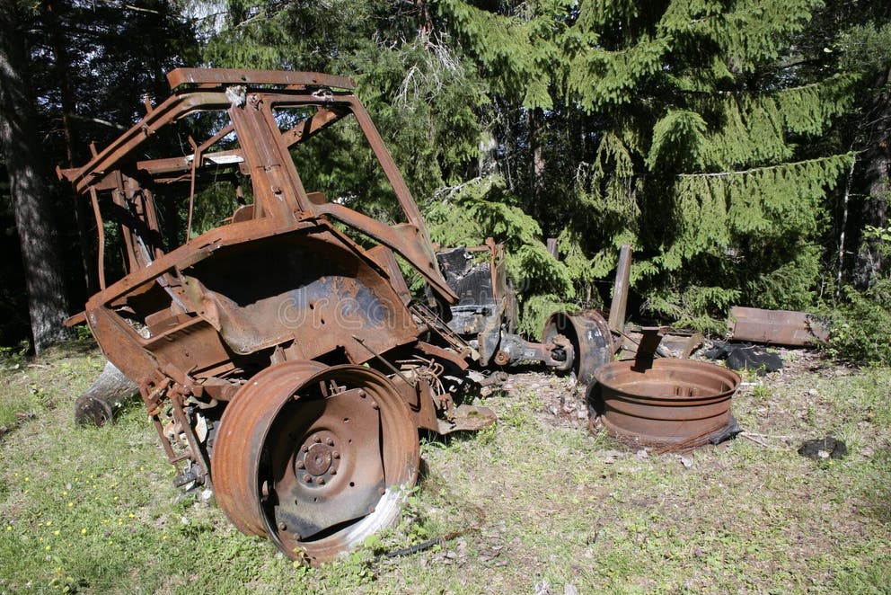 Old tractor stock image. Image of junk, environmental - 15180531