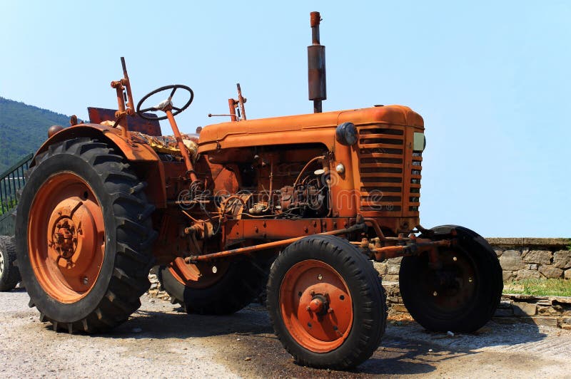 Old tractor stock photo. Image of farming, scenic, rust - 27644960