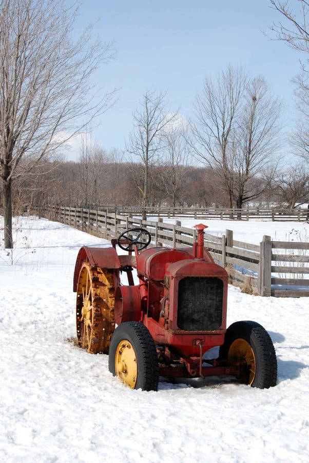 Winter Wonderland Tractor stock photo. Image of wonderland - 59229334