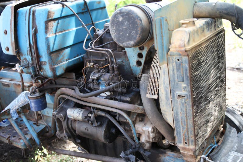 The old tractor engine stock photo. Image of truck, industry - 41241680