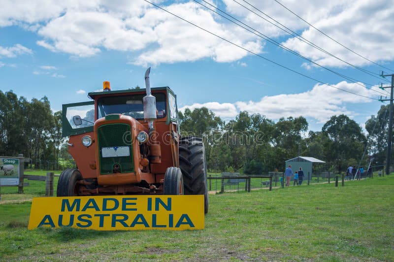 Old Tractor with Sign stock image. Image of farm, rural - 45949759