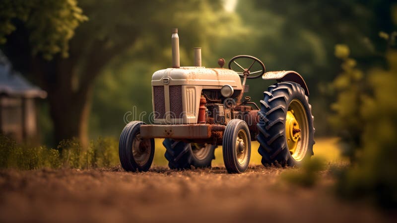 Old Tractor Standing Near the Barn Stock Photo - Image of equipment ...