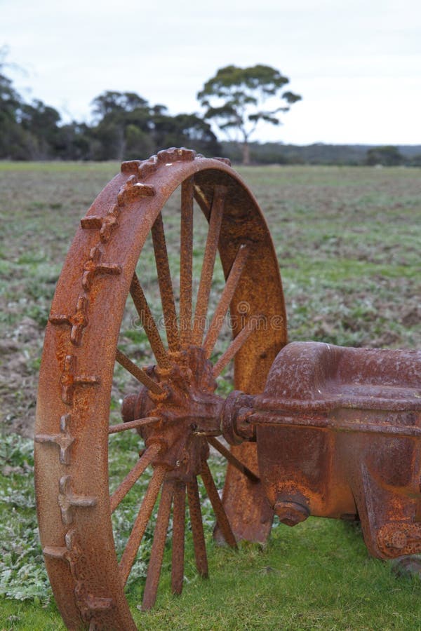 Old Tractor Wheel stock image. Image of bushland, south - 67573783