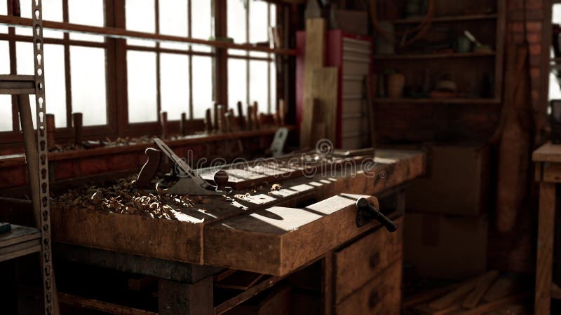 Old Tradition Workshop in France Stock Illustration - Illustration of ...