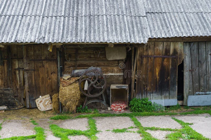 Old Traditional Abandoned Buildings in the Village. Stock Image - Image ...