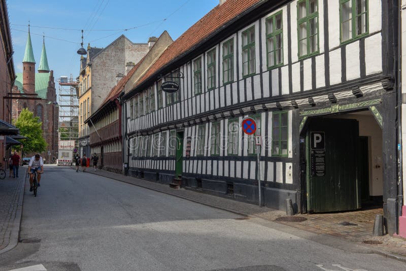 Old Traditional Building at Aarhus in Denmark Editorial Photo - Image ...