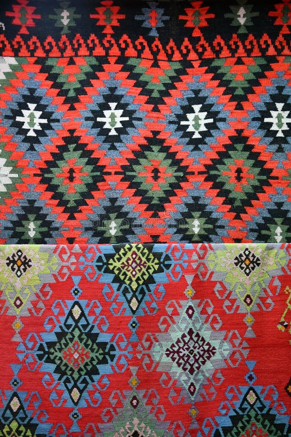 Old Traditional Bulgarian Carpet Patterns Stock Image - Image of ...