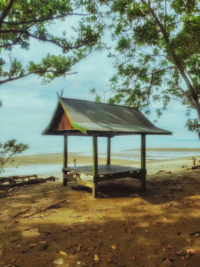 Old Traditional Gazebo with Tropical Tree Canopy Overlooking Serene ...