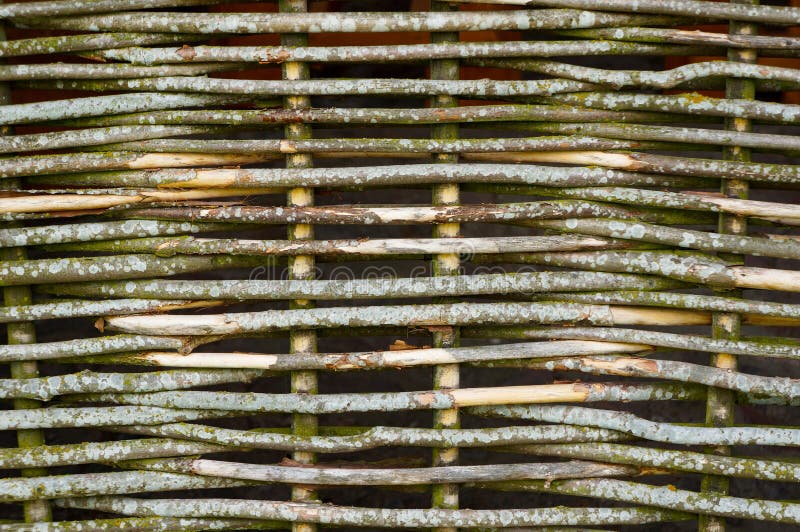 Old Wicker Fence Pattern and Texture Stock Photo - Image of vintage ...