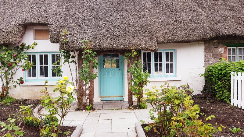 Old Traditional Rustic House in Adare, Ireland Stock Photo - Image of ...