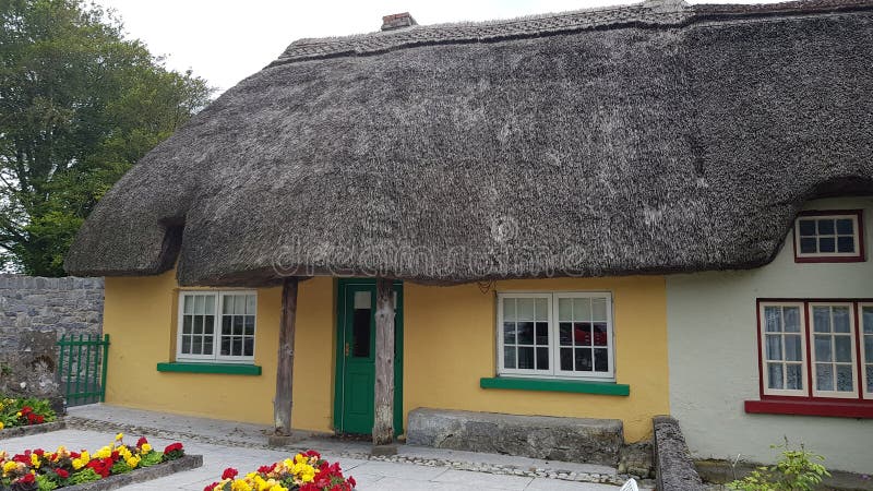 Old Traditional Irish Homes in Adare Ireland Stock Photo - Image of ...