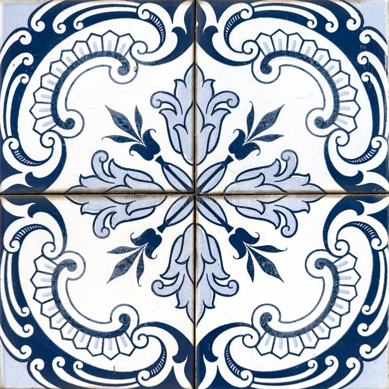 Old Traditional Portuguese Azulejos Stock Image - Image of ceramic ...