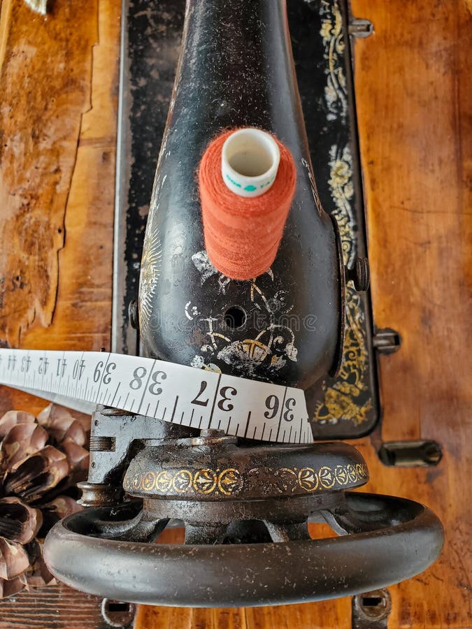 Old Traditional Vintage Sewing Machine, Ancient Working Instruments ...