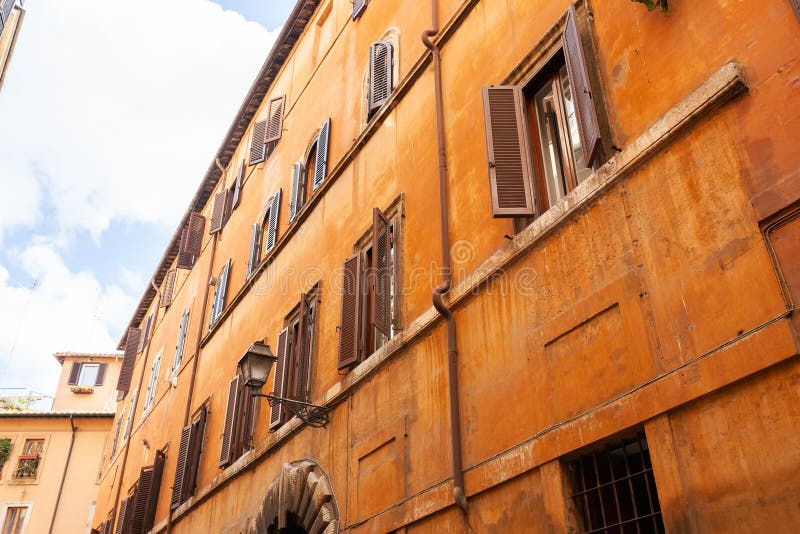 Old Traditional Windows in Rome, Italy Stock Photo - Image of house ...