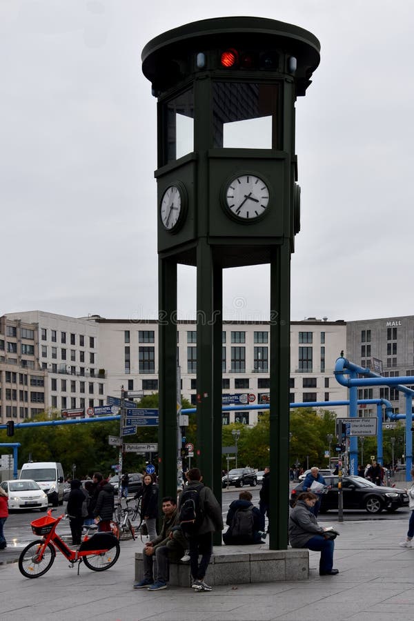 Old Traffic Light at Potsdamer Platz in Berlin Editorial Stock Photo ...