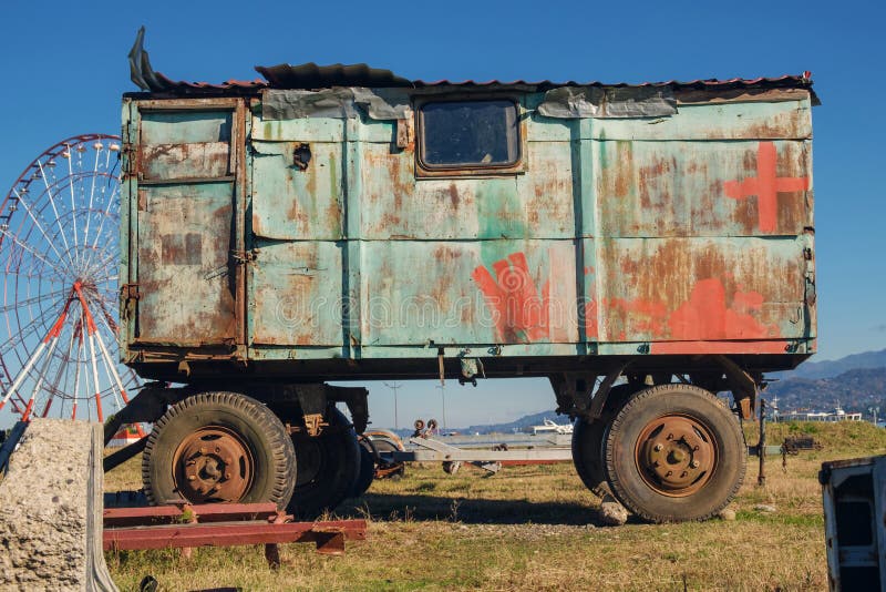 Old trailer stock photo. Image of rusty, trip, trailer - 133958648