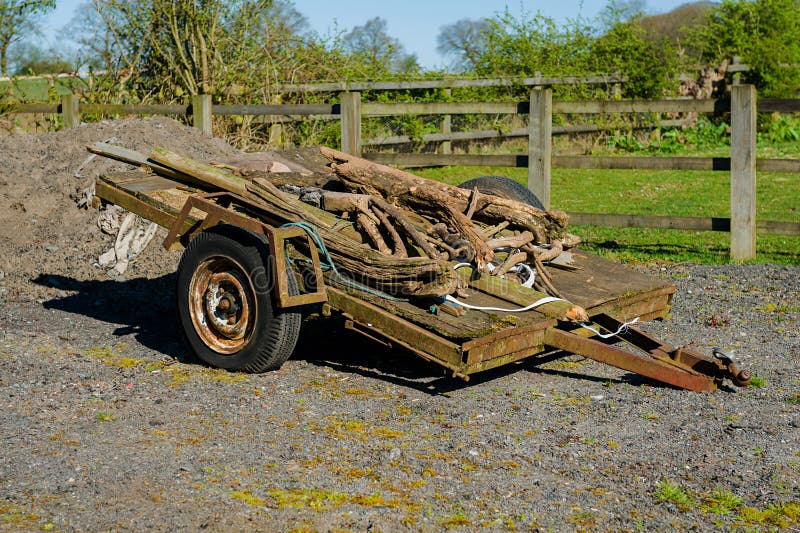 Old trailer stock photo. Image of ancient, rustic, retro - 61766556