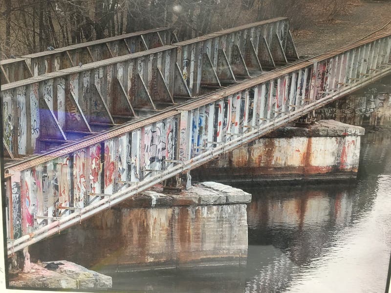 Old train bridge stock photo. Image of river, train - 113389224