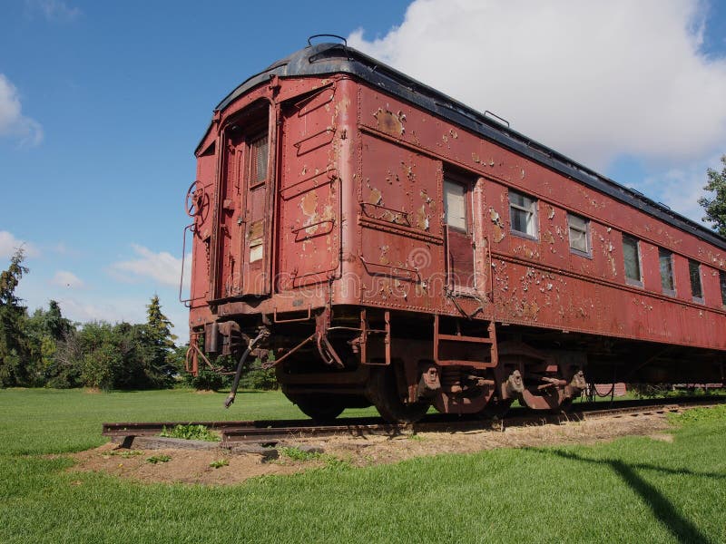 Old Train Car at the Central Alberta Train Museum Editorial Stock Photo ...