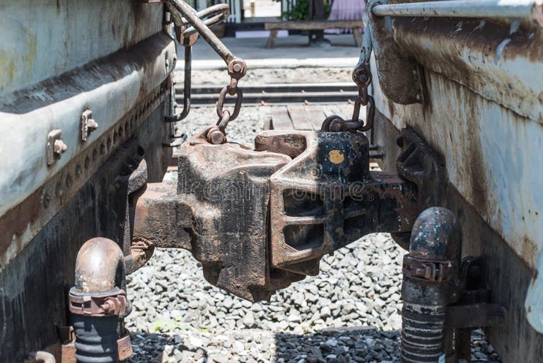 Old Train Car Coupler Joint Stock Photo - Image of iron, vintage: 44919398