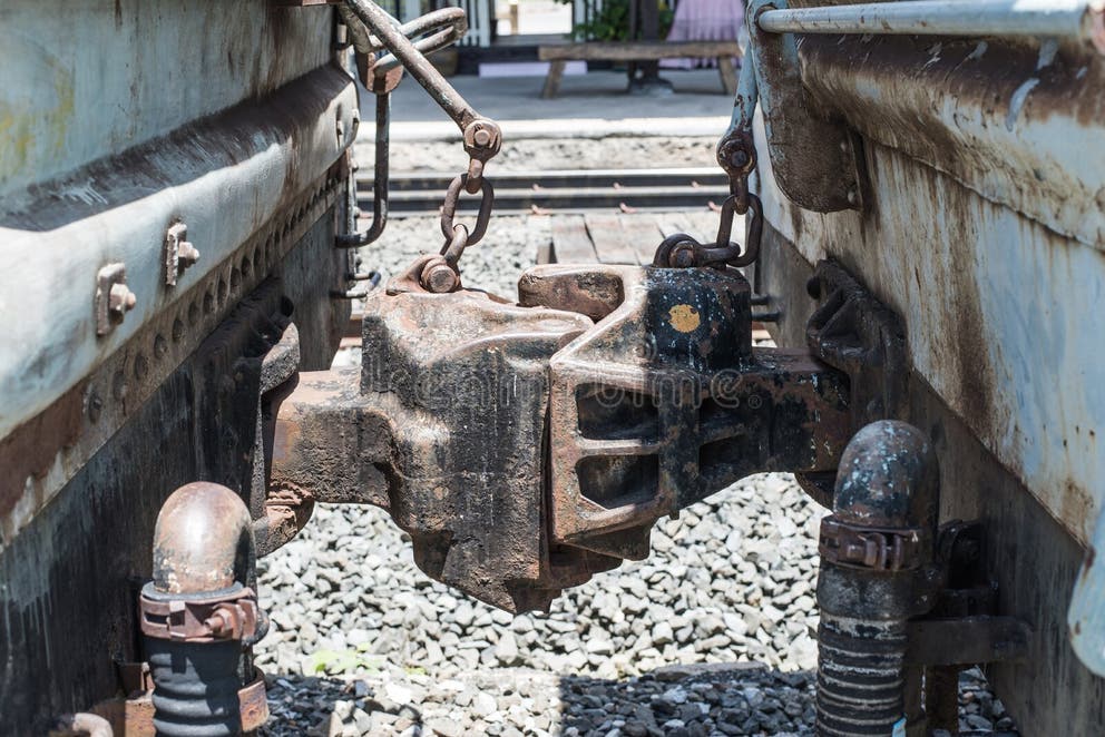 Old Train Car Coupler Joint Stock Photo - Image of iron, vintage: 44919398