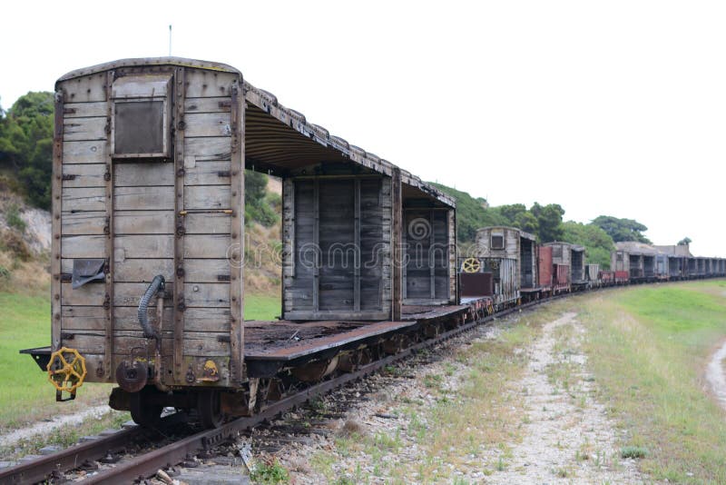 Old Train Carriage on Railway Stock Image - Image of steel, carriage ...