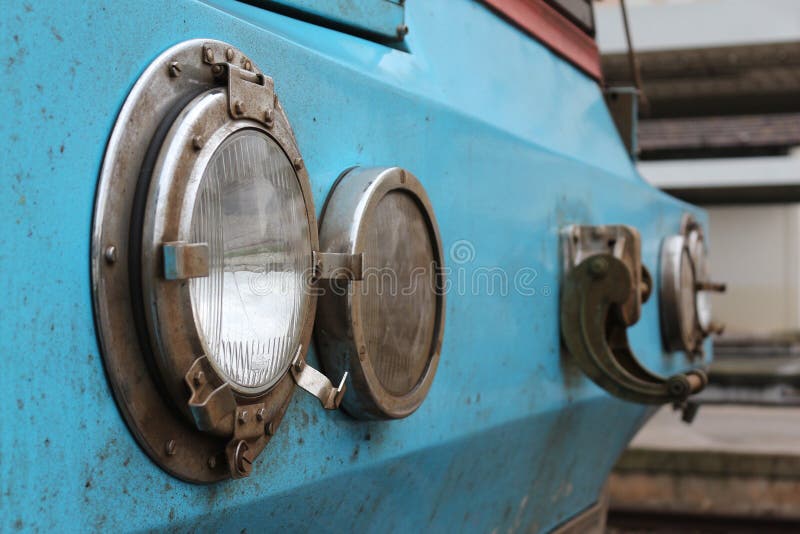 Train headlight stock image. Image of restored, transportation - 28205193