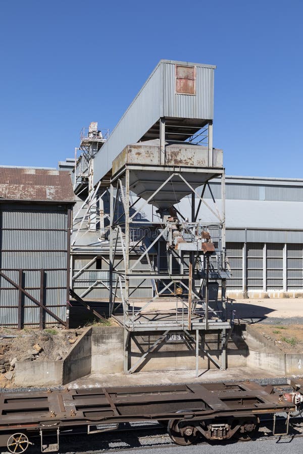 An Old Train Loading Conveyor System at a Flour Mill Stock Photo ...