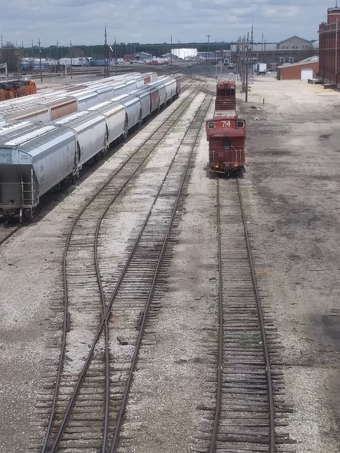 Old Train on Railroad Tracks Stock Photo - Image of road, travel: 182260442