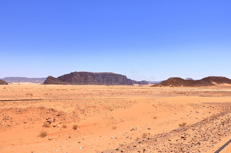 Old Train Rails almost Completely Covered with Desert Sand in Wadi Rum ...