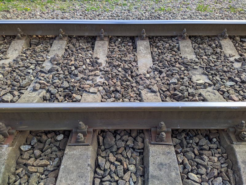 Old Train Rails in Landscape in the Summer Season Stock Image - Image ...