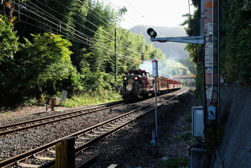 Old Train Running in Kioto, Japan Stock Photo - Image of track, kioto ...